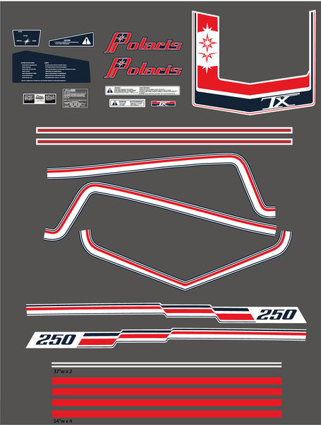 1979 Polaris TX Decal Kit – The Sled Printer