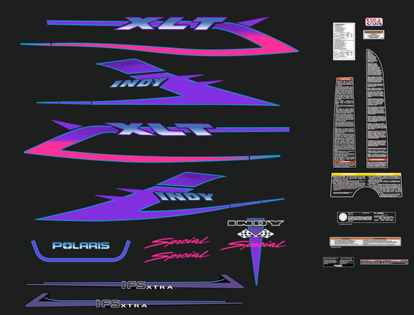 1994 Polaris XLT SP Hood & Trailing Arm Decals – The Sled Printer