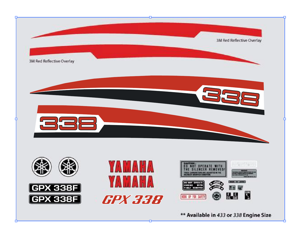 1974 Yamaha GPX Decal Set – The Sled Printer