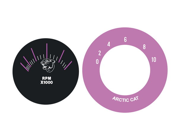 1972 Arctic Cat Tachometer Gauge Decal – The Sled Printer